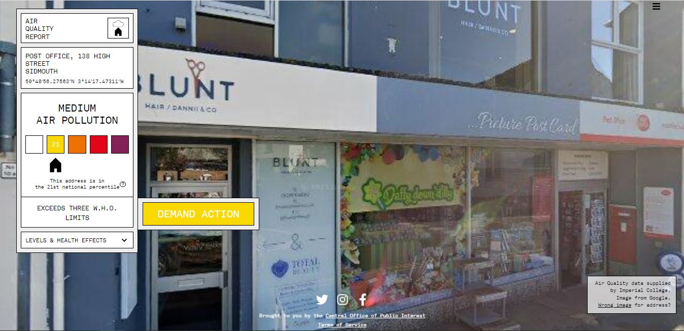 Air pollution levels in Sidmouth “exceeds limits” – Vision Group for ...